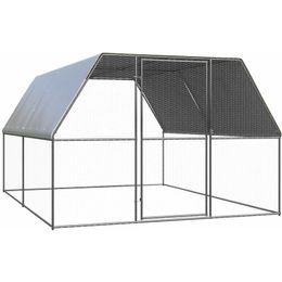 Bonnevie - Outdoor-Hühnerkäfig 3x4x2 m Verzinkter Stahl vidaXL43592