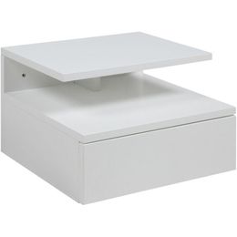 PKline - Ashlan Nachttisch wandhängend mit 1 Einlegeboden, 1 Schublade weiß 11-0000093761