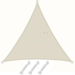 AMANKA - UPF50+ uv Sonnensegel 3x3x3 Polyester Dreieck Wasserabweisend Garten Segel Beige - beige