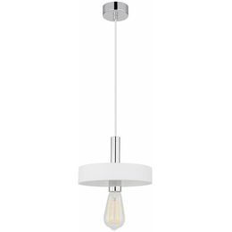 etc-shop Decken Pendel Hänge Lampe Leuchte Metall Gips Weiß Beleuchtung Wohn Ess Zimmer