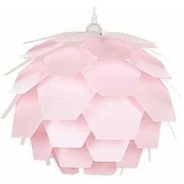 Beliani - Hängeleuchte Rosa Blumenform Zapfen Kinderzimmer Beleuchtung Modernes Design - Weiß