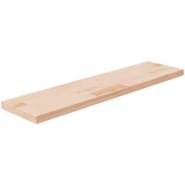 vidaXL - Plank 80x20x2,5 cm onbehandeld massief eikenhout