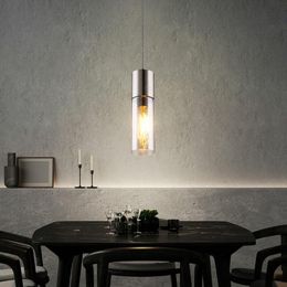 etc-shop Design Pendel Decken Lampe Wohn Zimmer Beleuchtung Glas Hänge Leuchte rauch