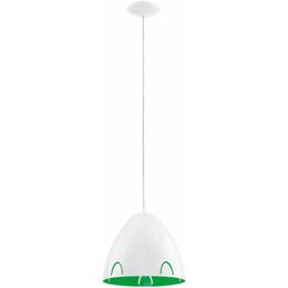 etc-shop Decken Pendel Leuchte Wohn Zimmer Hänge Lampe Spot Strahler grün weiß im Set inkl. led Leuchtmittel