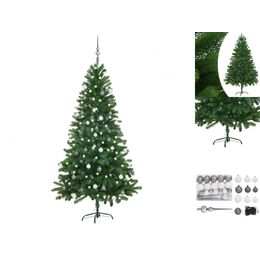 vidaXL Künstlicher Weihnachtsbaum Künstlicher Weihnachtsbaum mit LEDs Kugeln 180 cm Grün