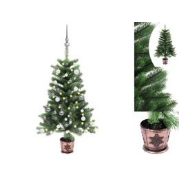 vidaXL Künstlicher Weihnachtsbaum Künstlicher Weihnachtsbaum mit LEDs Kugeln 65 cm Grün