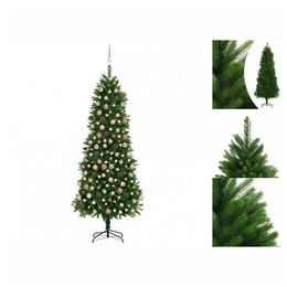 vidaXL Künstlicher Weihnachtsbaum Künstlicher Weihnachtsbaum mit LEDs Kugeln 240 cm Grün