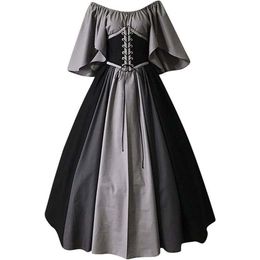 FIDDY A-Linien-Kleid Mittelalter Kleidung Mittelalterliches Kostüm für Damen