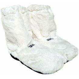 Northix - Hot Boots Deluxe, beheizbare Hausschuhe - Weiß