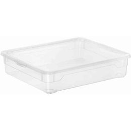 Rotho Aufbewahrungsbox Clear Box 2 l mit Deckel, 19 x 16,5 x 9 cm