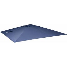 [NEUWERTIG] Ersatz-Bezug für Luxus-Ampelschirm HHG-436, Sonnenschirmbezug Ersatzbezug, 3x3m (Ø4,24m) Polyester 2,7kg blau - blue