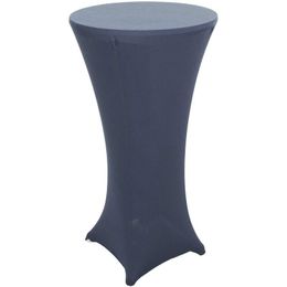 Set Stehtisch + Stehtischhusse HHG 097, Bistrotisch Tischhusse, klappbar höhenverstellbar ø 60cm Husse anthrazit-grau - grey