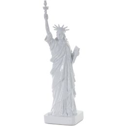 HHG - Deko Figur Freiheitsstatue 40cm,New York usa Amerika Polyresin Skulptur, In-/Outdoor - white