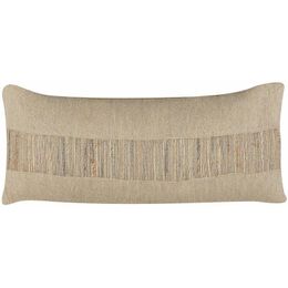 Beliani - Dekokissen Beige aus Jute Baumwolle 30 x 70 cm Rechteckig mit Muster Deko Dekoration Wohnaccessoires für Wohnzimmer Schlafzimmer - Beige