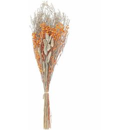 Beliani Trockenblumen Orange und Naturfarben 65 cm Getrockneter Blumenstrauß Getrocknete Blumen Dekoration