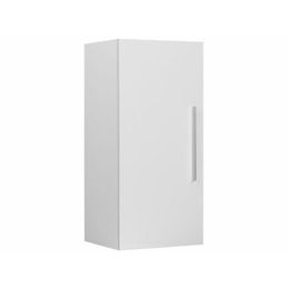 Beliani Hängeschrank Weiß MDF Platte Aluminium 88 x 40 x 35 cm Modern Trendy Praktisch Viel Stauraum Fächer Badezimmer - Silber