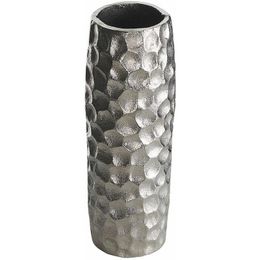 Beliani Dekovase Silber 32 cm Aluminium mit glänzender Oberfläche Pflegeleicht Wohnartikel Moderner Glamouröser Stil - Silber