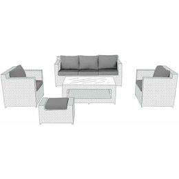 Beliani - Set Kissenbezüge Grau Polyester Gartenset Gartenmöbel Gartensofa Outdoor Ausstattung Accessories - Grau