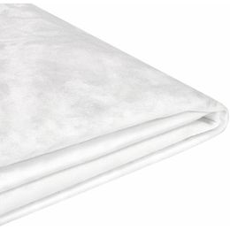 Beliani - Abziehbarer Bezug Weiß für Bett fitou 180 x 200 cm Samtstoff Elegant - Weiß