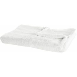 Beliani Kuscheldecke Weiß Polyester 150 x 200 cm Plüsch Decke Felloptik Schlafzimmer Wohnzimmer