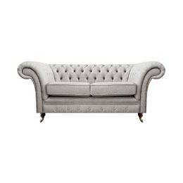 JVmoebel 2-Sitzer Polstermöbel Grau Zweisitzer Sofa Couch Wohnzimmer Chesterfield
