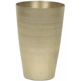 Beliani - Blumenvase Gold Metall 31 cm konische Form Glamour Stil Flurdeko Wohnzimmer Schlafzimmer Wohnaccessoires Tischdekoration - Gold