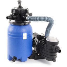 Sandfilteranlage 250 w mit 14l Filtertank und selbstansaugender Pumpe 10000 l/h, Sandfilterpumpe, Pool-Pumpe - Wiltec