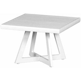 siena GARDEN Alexis Lounge Tisch 50x50 Aluminium matt-weiß Gartentisch Tresentisch Bartisch