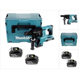 Dhr 264 2 x 18 v / 36 v Li-Ion sds Plus Akku-Bohrhammer in Makpac 4 mit Einlage + 2 x bl 1850 18 v 5,0 Ah Li-Ion Akku - Makita