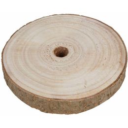 BURI Baumstammscheibe 15cm zum Basteln Holzscheibe Gesteckunterlage Dekomaterial Holz Baumscheibe