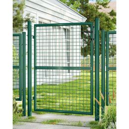 Songmics - Gartentor, Gartentür, verzinkter Stahl, abschließbar, 106 x 125 cm (Gitterplatte ohne seitliche Pfosten), grün GGD175G - Grün
