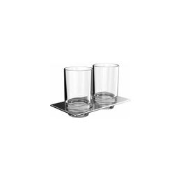 Art Doppelglashalter, inkl. Kristallgläser klar, chrom - 162500100 - Emco