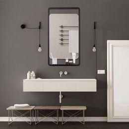 Spiegel Zum Aufhängen Wandspiegel Dekorativer Badspiegel Flur Modern Rund Typ 9, 50x90cm - Paco Home
