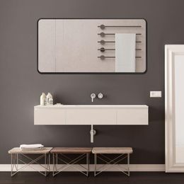 Spiegel Zum Aufhängen Wandspiegel Dekorativer Badspiegel Flur Modern Rund Typ 4, 120x60cm - Paco Home