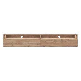 Selsey - rednaw - TV-Schrank / modernes TV-Board für Wohnzimmer, stehend / hängend, 180 cm breit (Wotan Eiche Matt mit led)