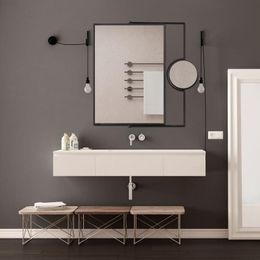 Spiegel Zum Aufhängen Wandspiegel Dekorativer Badspiegel Flur Modern Rund Typ 1, 71,8x72cm - Paco Home