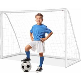 Costway - 183x120cm Kinder Fussballtor für Spiele und Training von Kindern und Teenagern ab 6 Jahren, Fussballtor upvc Fussballtraining inkl.