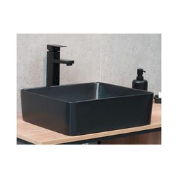 impex-bad_de Aufsatzwaschtisch AW442387 (schwarz-matt)