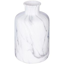Vase - Marmor - weiß - H17 -5 cm Atmosphera Weiß
