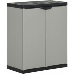 Vidaxl - Mülltonnenbox Grau und Schwarz 68x40x85 cm pp Grau