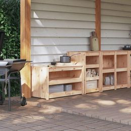 Outdoor-Küchenschränke 2 Stk. Massivholz Kiefer vidaXL76654