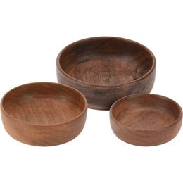 Home Styling - Holzschüsseln für Salat oval, 3er-Set