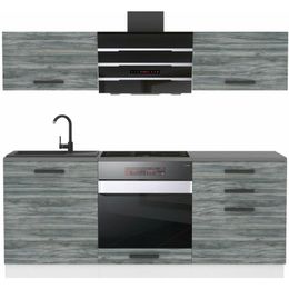 Belini - Küchenzeile Küchenblock Sophia - Küchenmöbel 180 cm Einbauküche ohne Elektrogeräten mit Hängeschränke und Unterschränke, ohne