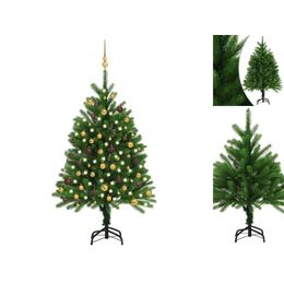 vidaXL Künstlicher Weihnachtsbaum Künstlicher Weihnachtsbaum mit LEDs Kugeln 120 cm Grün