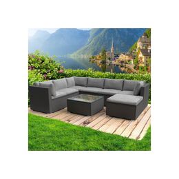 Brast Gartenlounge-Set Luxus für 6 Personen inkl. extra Dicke Kissen