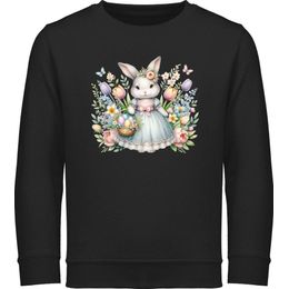 Shirtracer Sweatshirt Süßes Hasenmädchen Häschen Niedliches Hasenbild Osterhase Hasenmotiv Geschenk Ostern