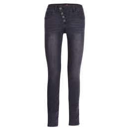 Buena Vista Slim-fit-Jeans Malibu cropped cozy denim grey black