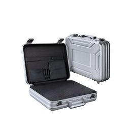 YPC Business-Koffer "EliteGuard" Voll-Aluminiumkoffer-mit Würfelschaum & Dokumentenhalter