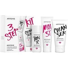 Artemis Pflege Skin Love 3 Step Daily Routine Cleansing Face Gel 30 ml + Clearing Face Tonic 30 ml + Moisturising Gel Cream 20 ml