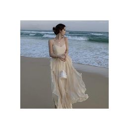 KIKI Strandkleid Langer Sommerrock für Damen – Blumenkleid – Chiffon-Strandrock